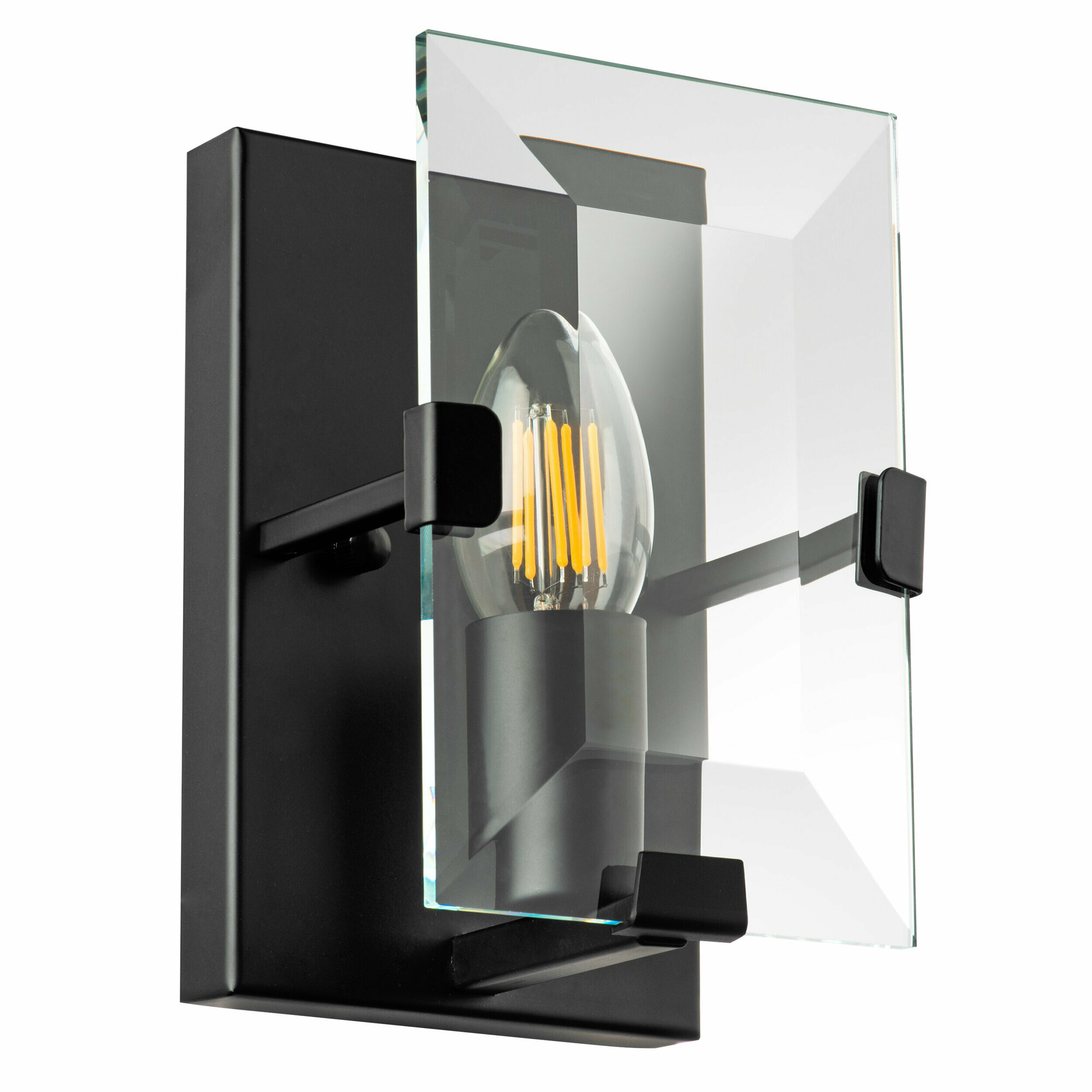 713617 Бра NOVARA 1x40W E14 черный матовый, шт