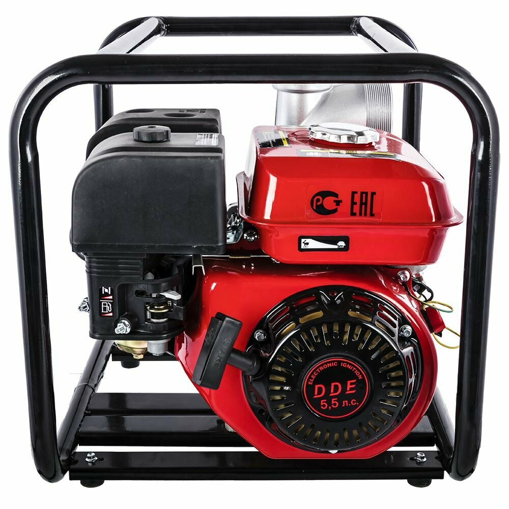 Мотопомпа бензиновая DDE PN81 (вых 80мм, 5.5 лc,32м,48 м куб/час, 3,6л,26.5кг)