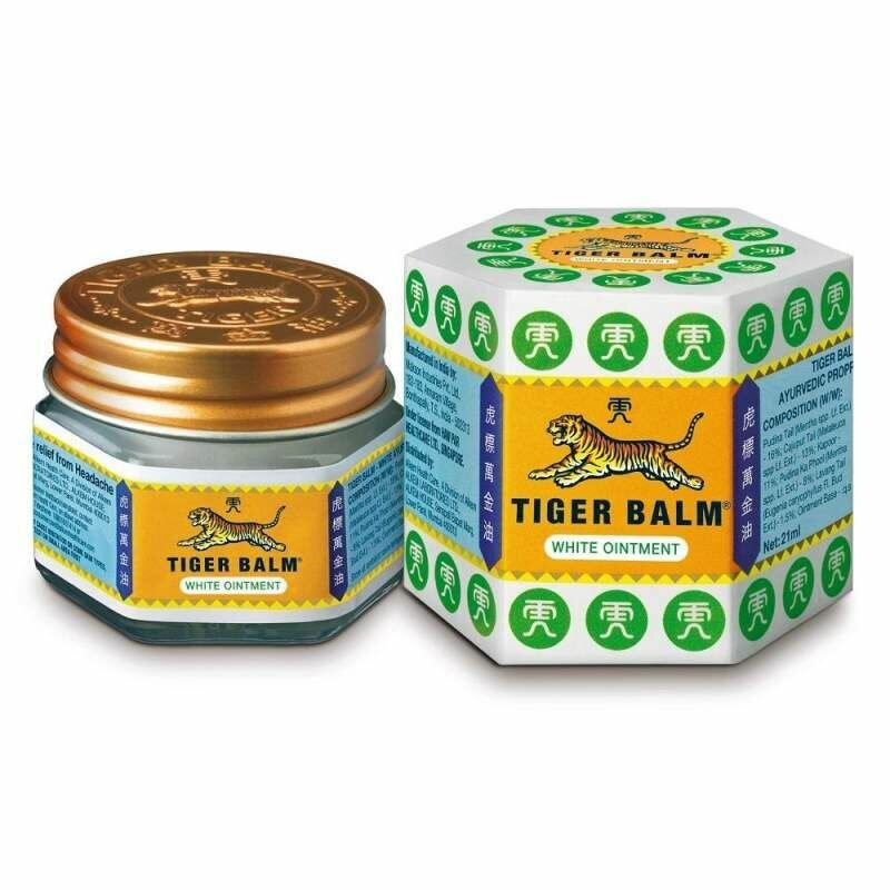 Тайский белый тигровый бальзам, (Tiger Balm) White, 10гр