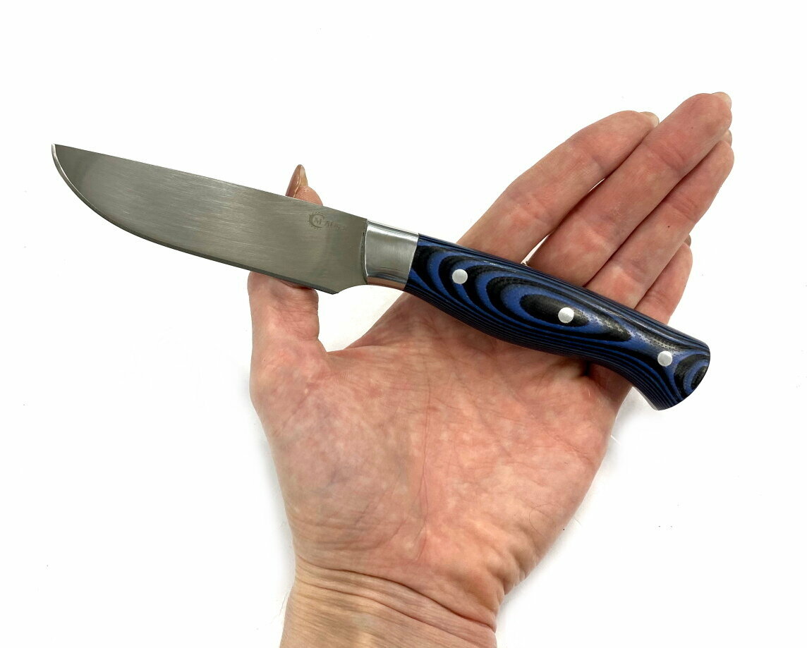 Кухонный нож Овощной-2, цельнометаллический, AUS-8, G10