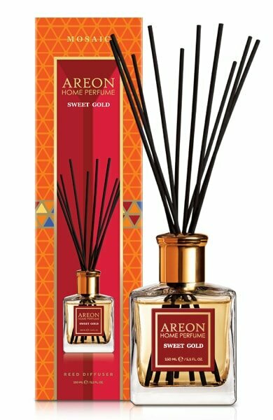 Ароматизатор для дома Areon Sticks Premium Mosaik (банка, деревянные палочки) Sweet Gold восточно-п