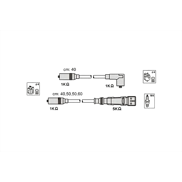 PATRON PSCI1002 (052998031 / 056998031 / 059998031) комплект проводов зажигания abm3p audi: 80 78-86, 80 86-91, 80 91-94, 80