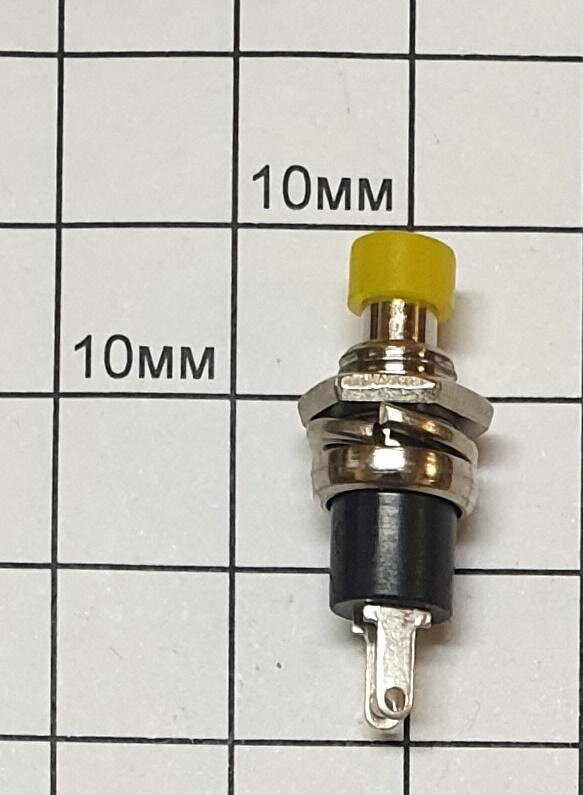 Кнопка MG-D-301 (DO-2, PS-110, RWD-301) OFF-(ON) Без фиксации Желтая