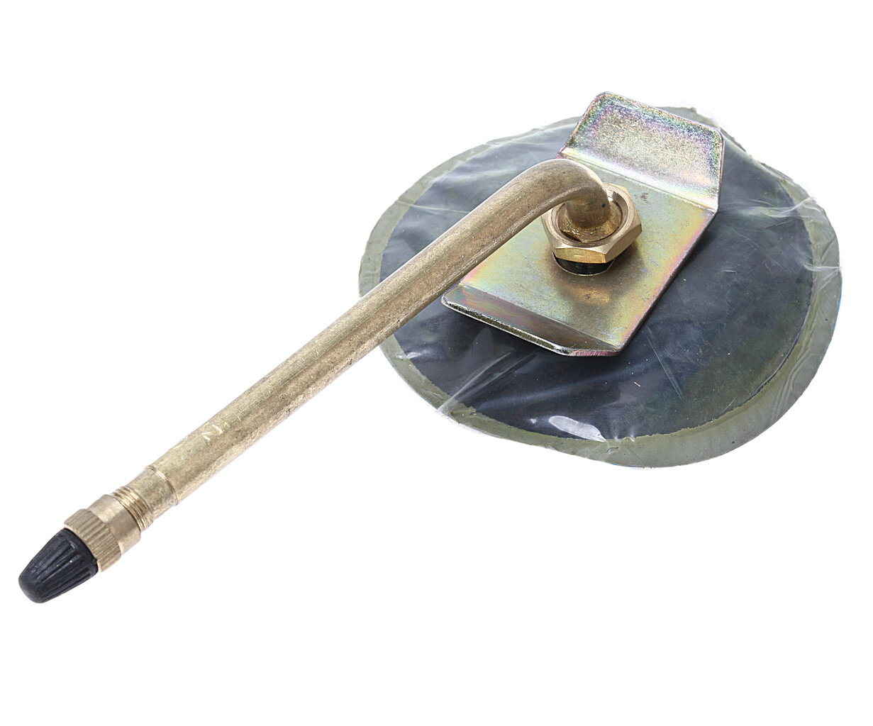 Вентиль с подложкой для грузовых автомобилей холодной вулканизации 95мм с гайкой