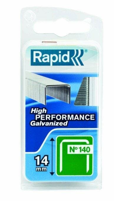 Скобы для строительного степлера №140/14 RAPID, гладкие, сталь, 6480шт