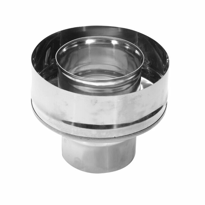 Переход моно на сэндвич d 115 х 200 толщина 0,8 нержавеющая сталь (430) х 0,5 нержавеющая сталь (430)