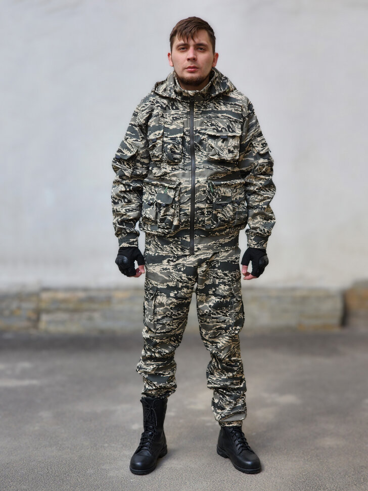 Летний мужской камуфляжный костюм, рип-стоп, "тигр", 52-54/176-178 (52-54/176-178)