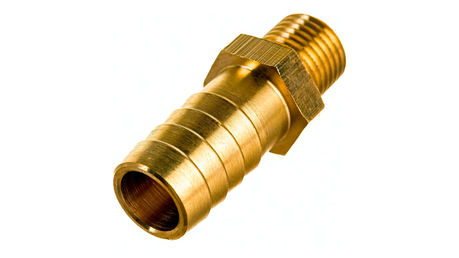 Штуцер TST, наружная резьба 1/4 елочка, 14 мм, латунный, для стальных труб