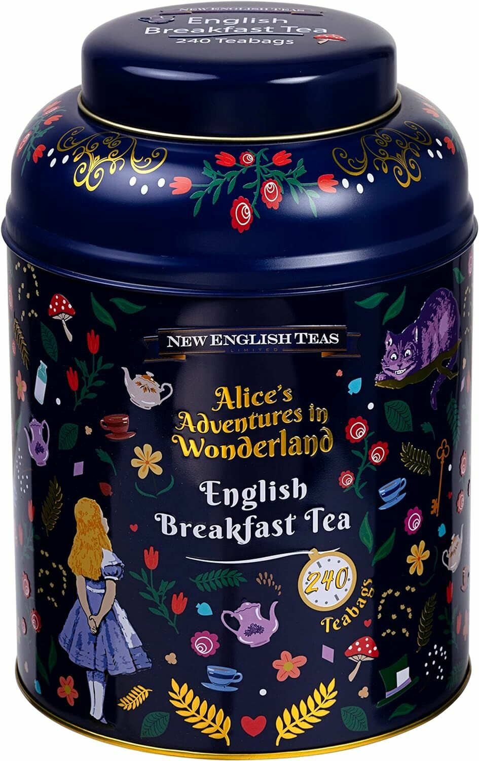 Черный чай New English Teas Midnight Alice in Wonderland, 240 чайных пакетиков