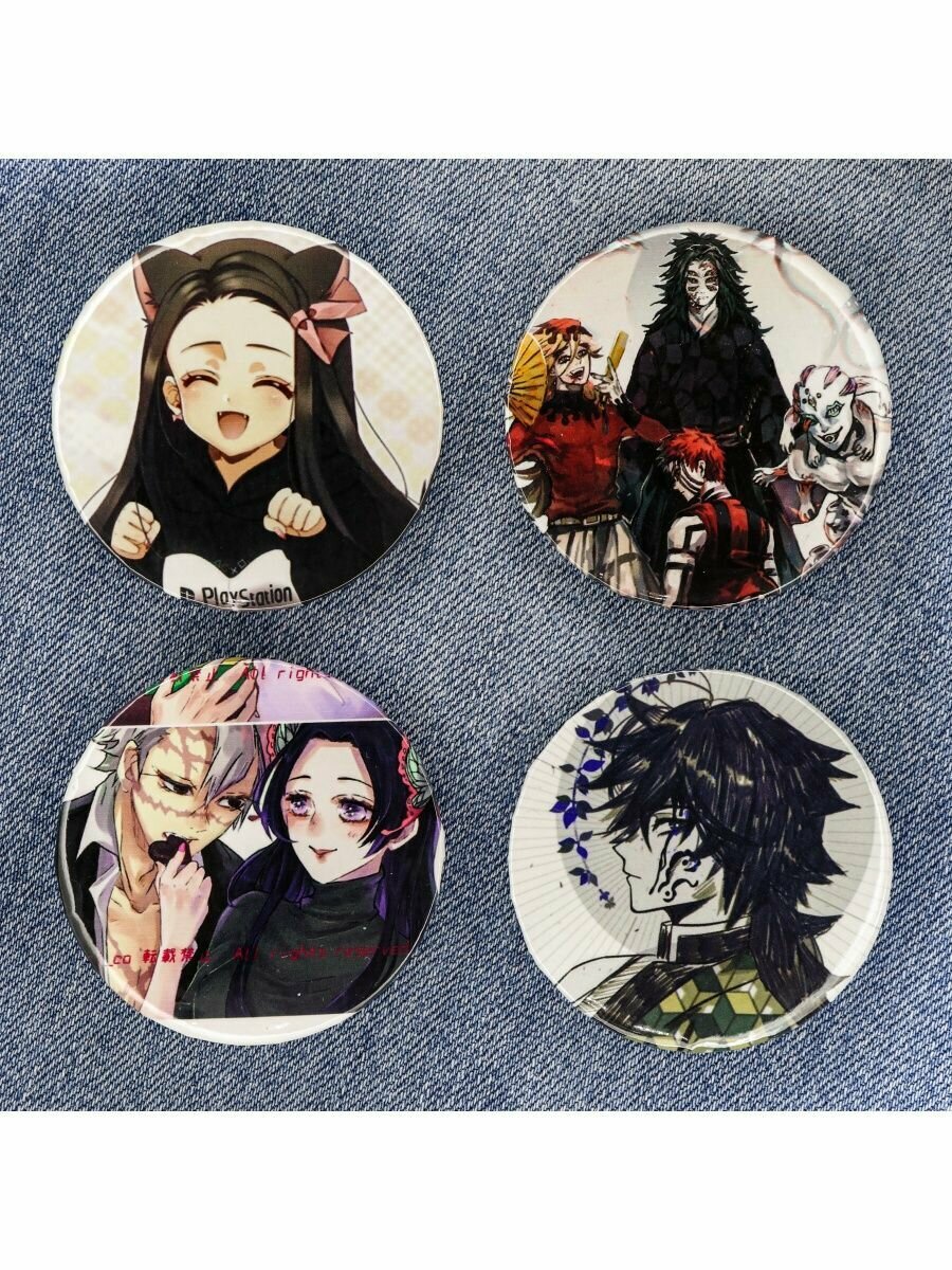 Набор значков аниме серии Demon Slayer