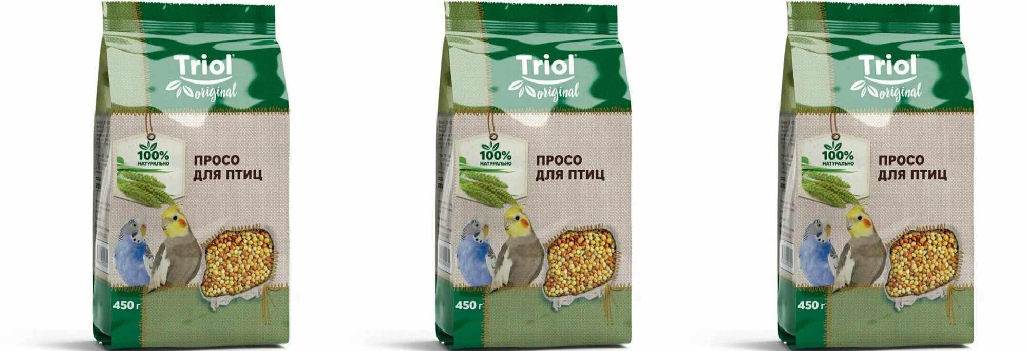 Triol Просо для птиц, 450 г, 3 шт