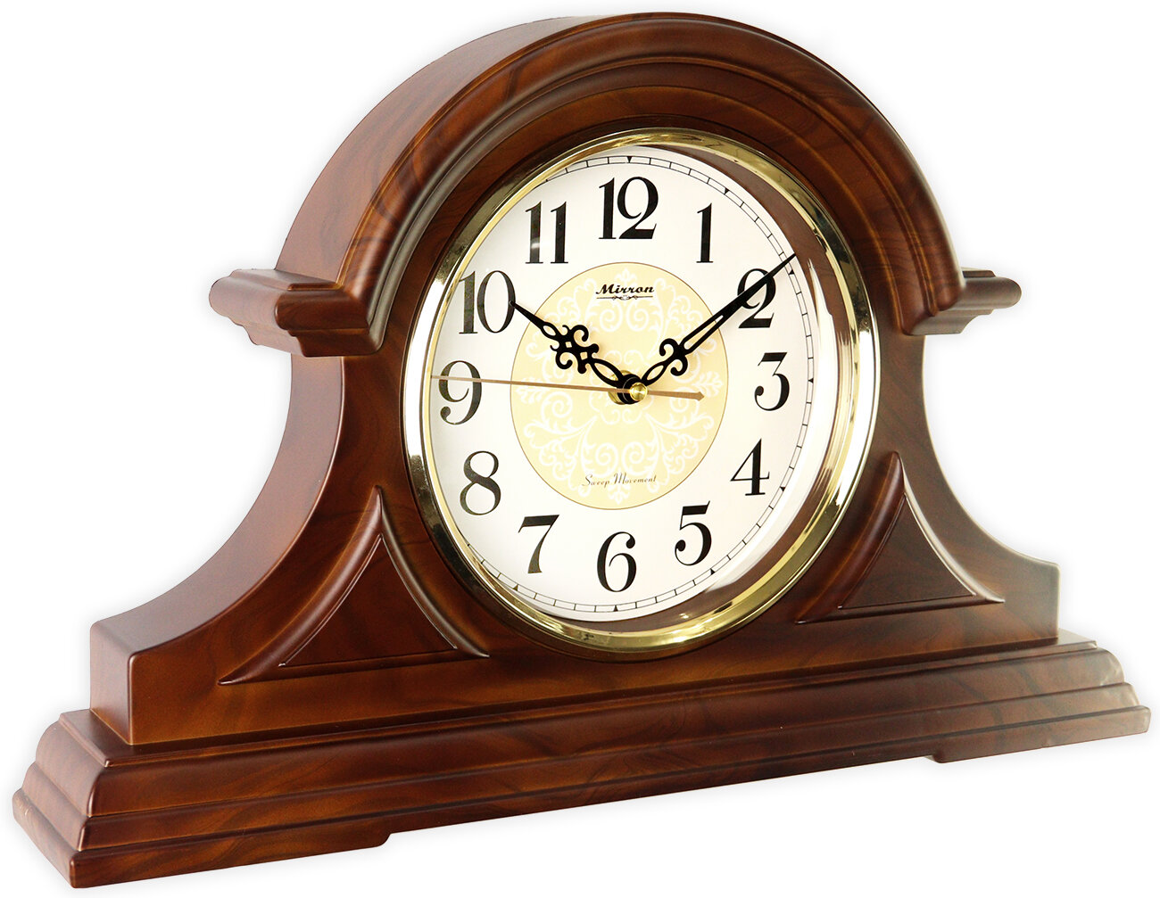 Настольные большие коричневые часы MIRRON P3118A ВДБ/Ретро/Домашний интерьер/под старину/часы для бабушки подарок/часы в спальню/в гостиную/каминные часы