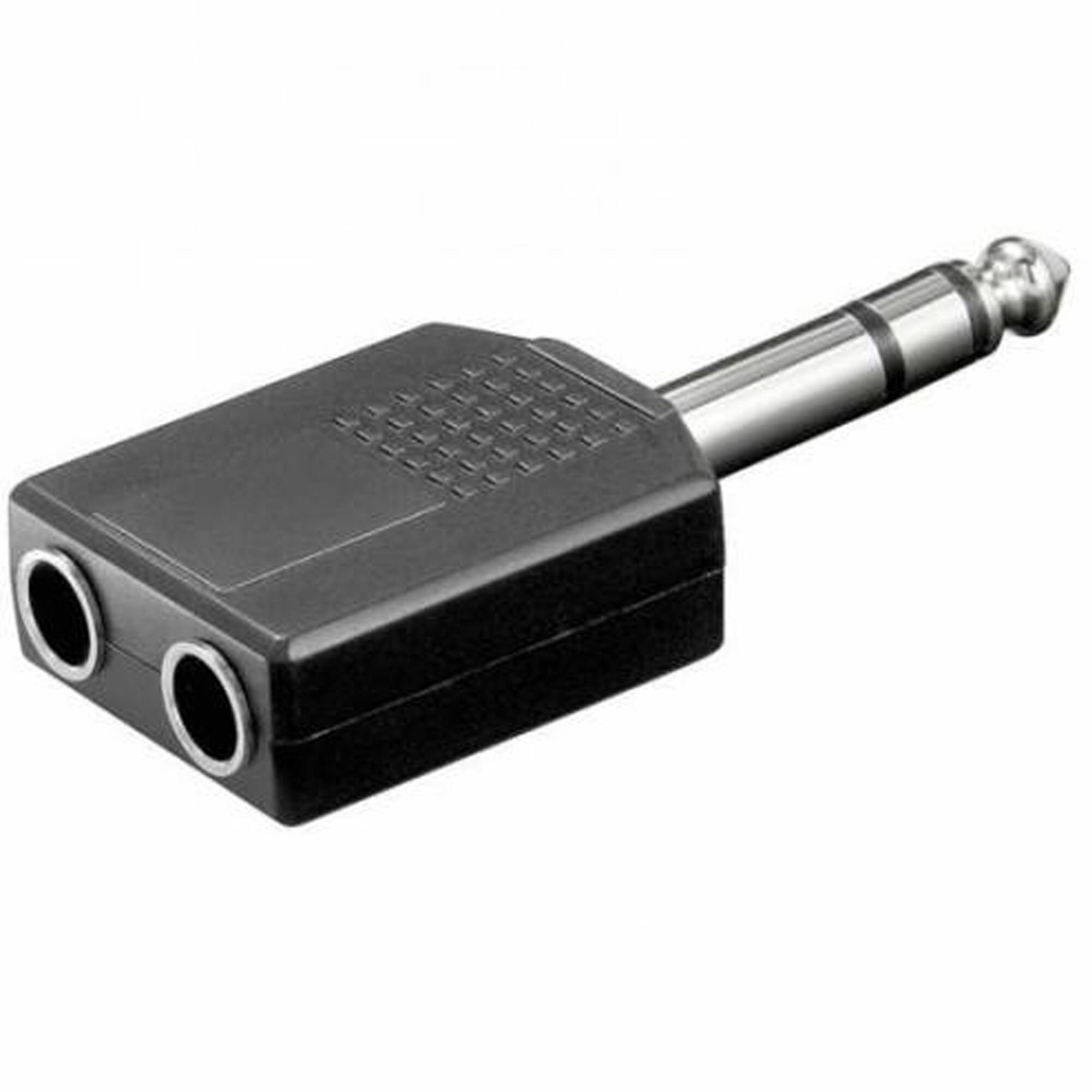 Invotone AD190 переходник джек стерео 6,3мм — 2 х джек 6.3мм (гнездо), пластик