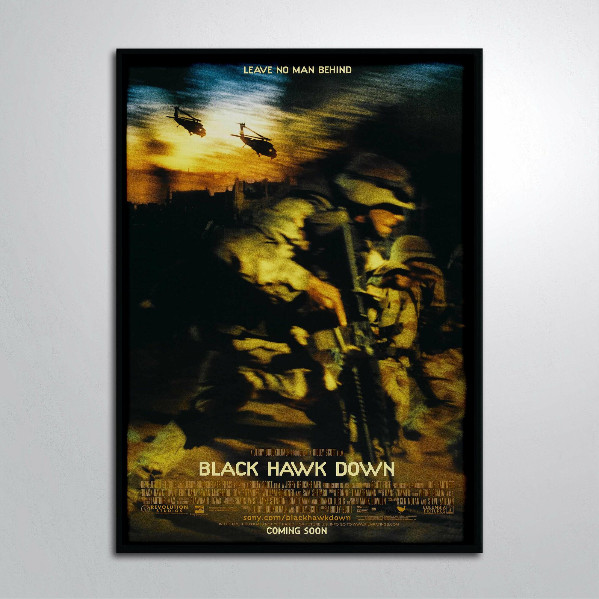 Постер без рамы/Ридли Скотт Чёрный ястреб Закат Black Hawk Down