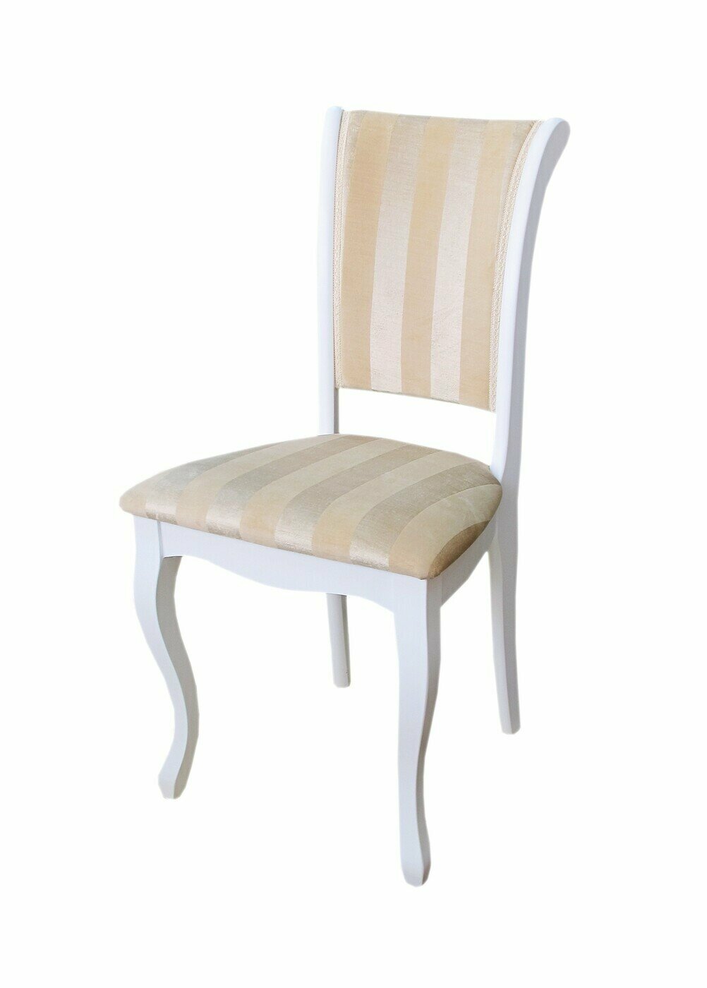 Стул деревянный Кабриоль массив бука, белый, эмаль белая ALP00000656