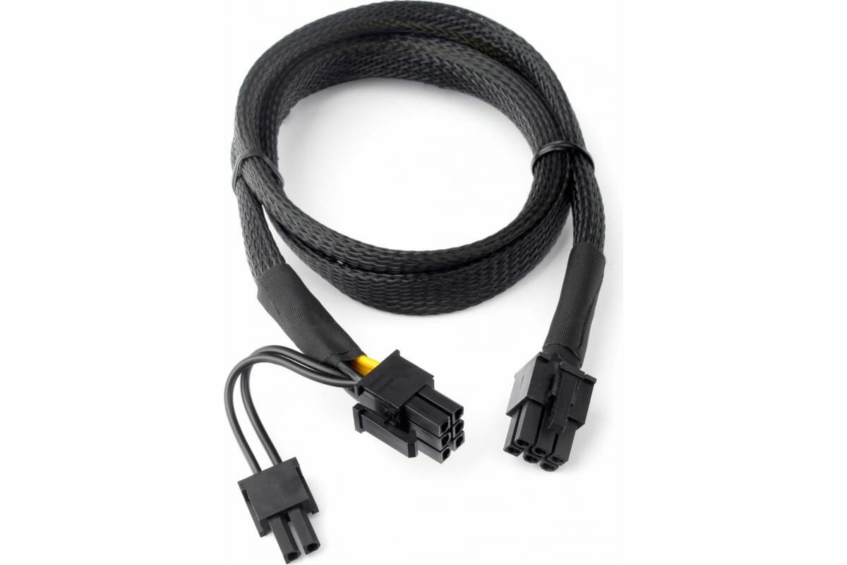 Cablexpert PCIe кабель 6-pin на 6+2-pin, длина 0.8 м, питание видеокарты CC-PSU-86