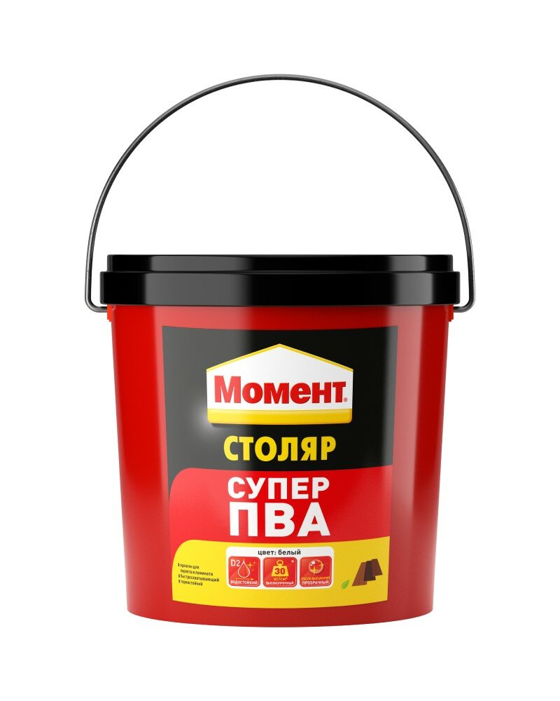 Клей Момент Супер ПВА, 3 кг для внутренних отделочных работ и ремонта по пористым поверхностям