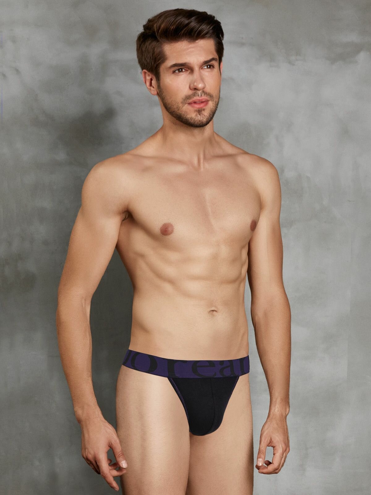 Мужские трусы-стринги Doreanse Ribbed Modal. Цвет - темно-синий. Производитель - Doreanse