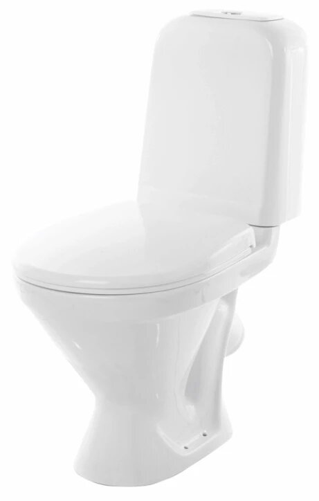 Унитаз-компакт Sanita Самарский эконом WC. CC/Samarsky/1-P/WHT. G/S1 косой выпуск, с сиденьем полипропилен, белый