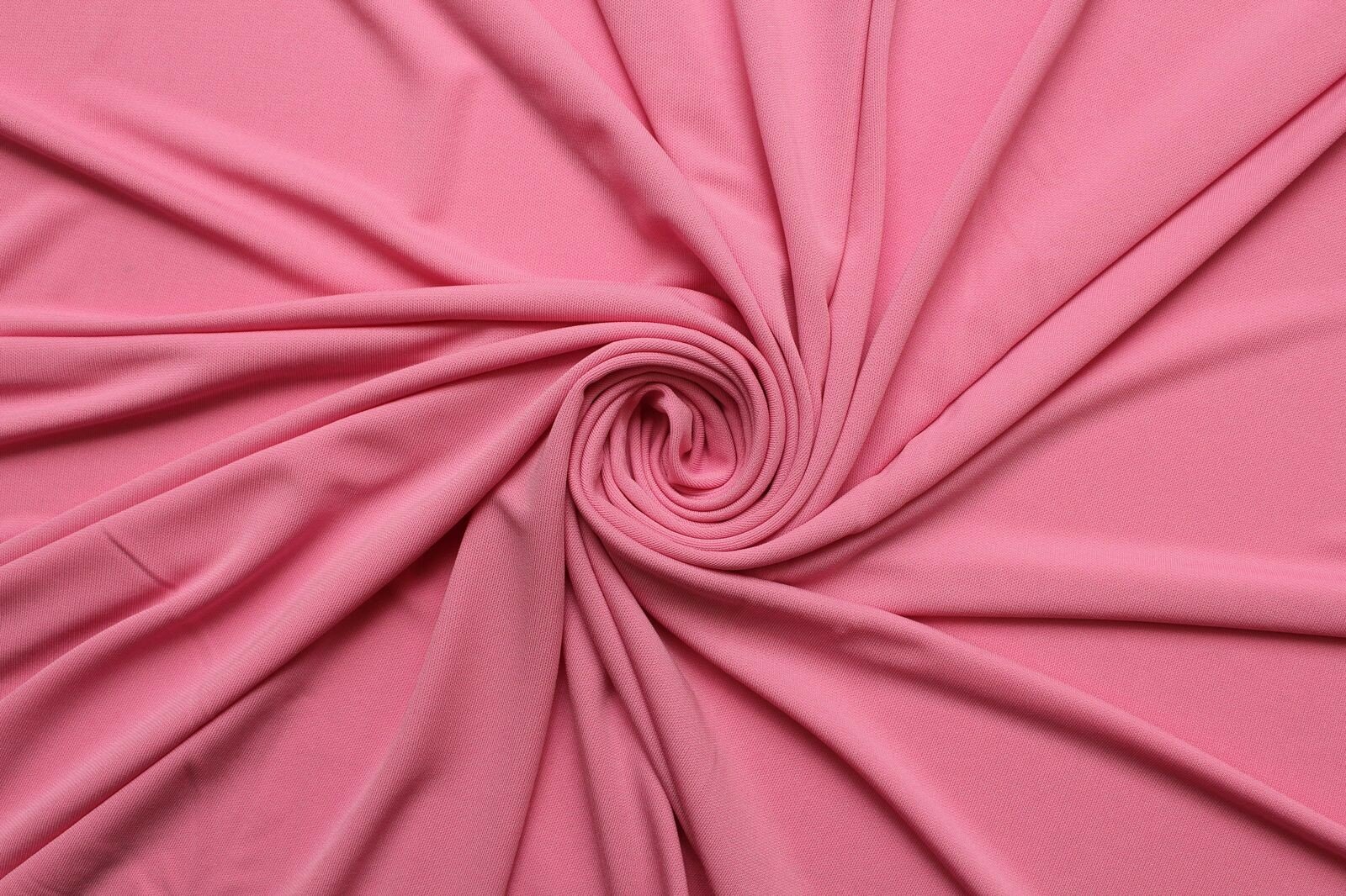 Ткань Трикотаж-креп стрейч розовый, ш142см, 0,5 м