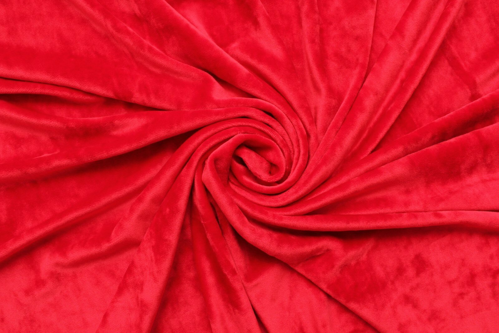 Ткань Бархат стрейч ярко-красный, 460 г/пм, ш170см, 0,5 м
