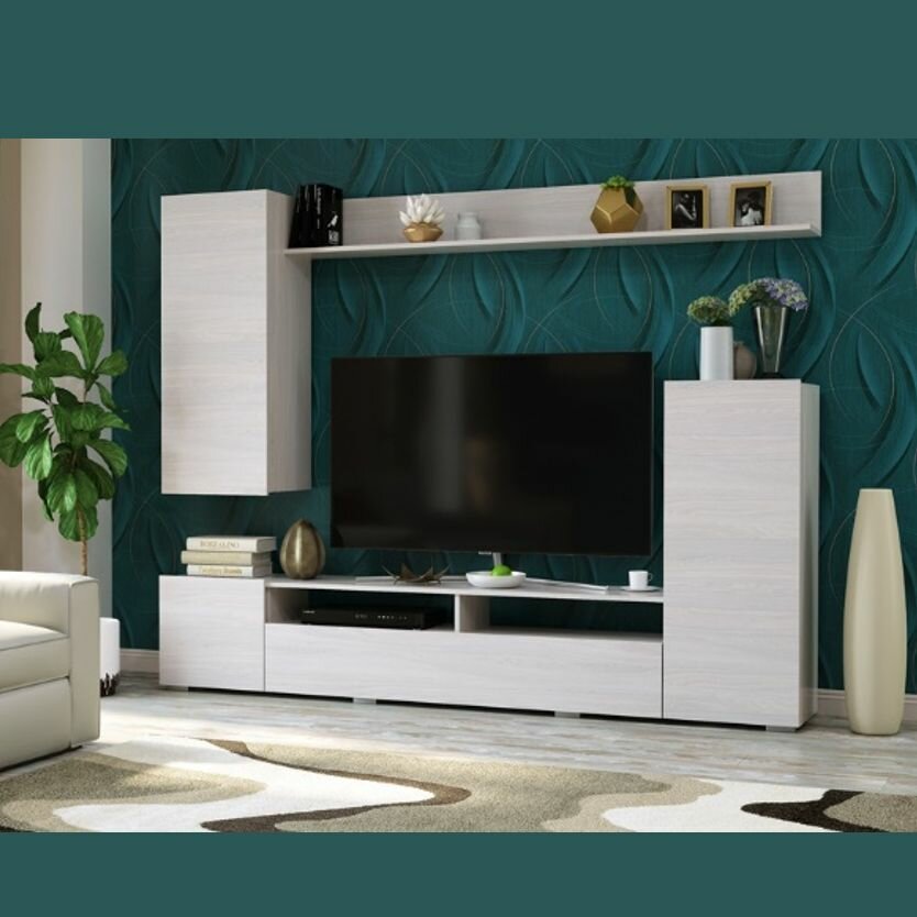 Стенка для гостиной Памир "МИЯ", дуб анкор, ЛДСП, 213x168x34,6 см