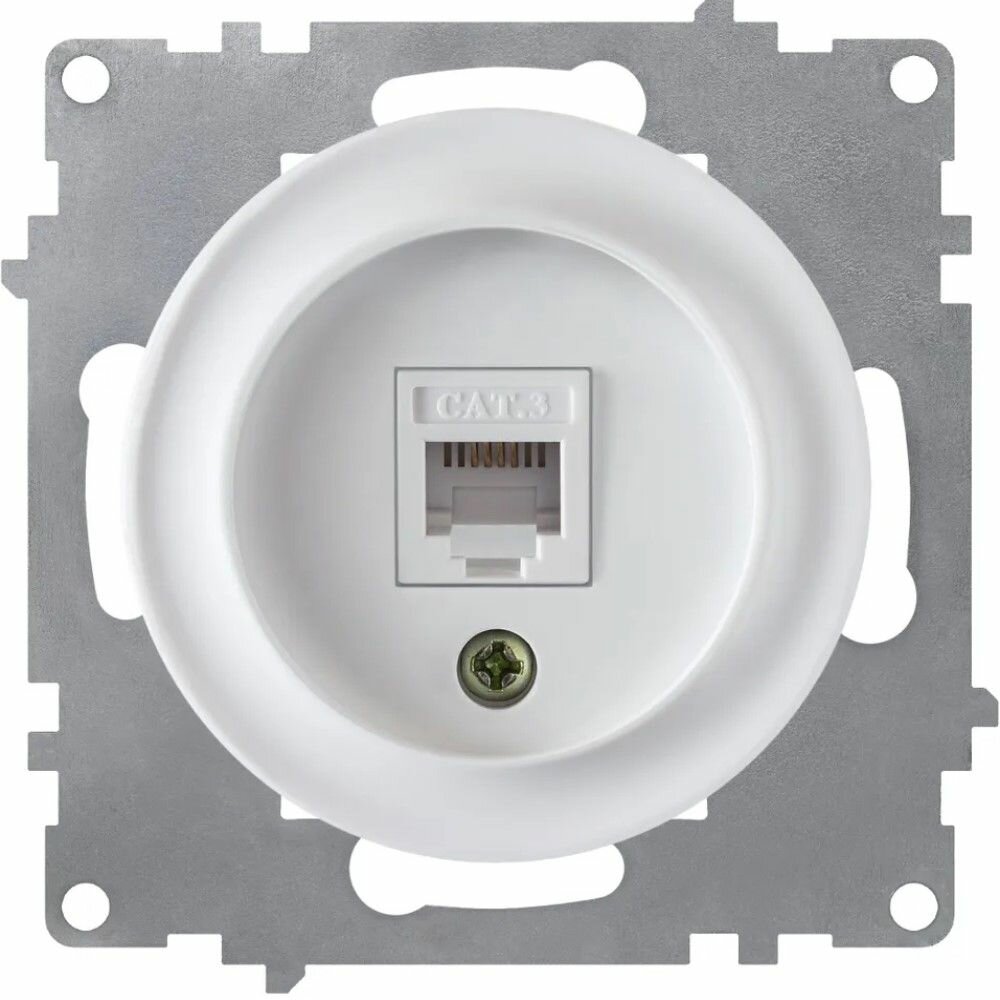 Розетка телефонная OneKeyElectro 1xRJ11, цвет белый