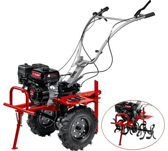 Мотоблок бензиновый с ВОМ ЗУБР МТШ-500, 212 см3