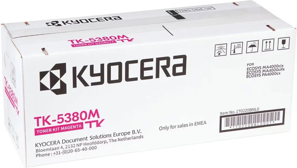 Тонер-картридж Kyocera TK-5380M 1T02Z0BNL0 красный для ECOSYS PA4000cx, MA4000cix, MA4000cifx ,10 000 стр.