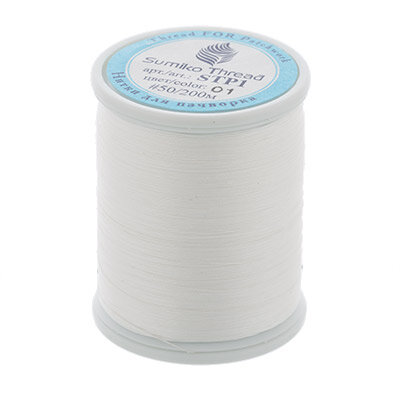 Нитки "SumikoThread" для пэчворка STP1 50 100% хлопок 219 я 200 м №01 белый