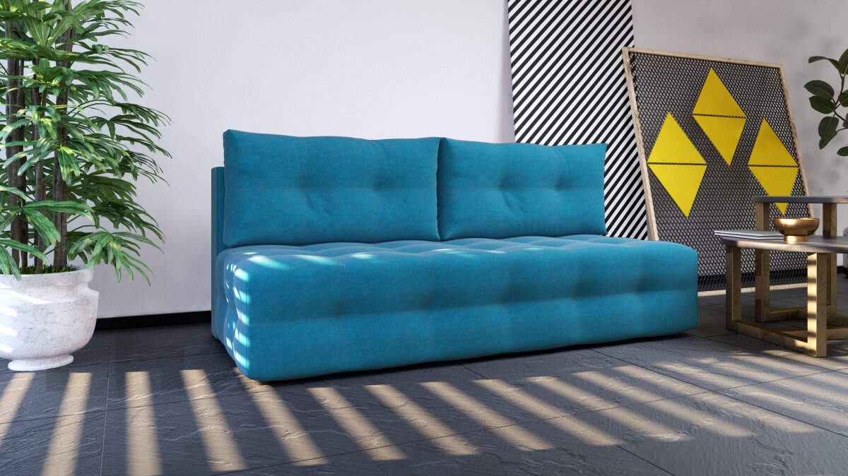Диван прямой Лондон бирюзовый