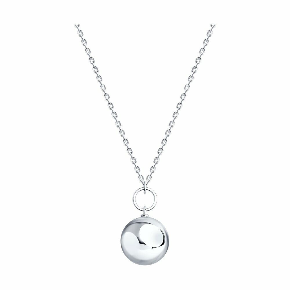 Колье, серебро, 925 проба, родирование