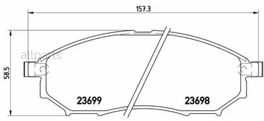 BREMBO P56058 Колодки тормозные передние