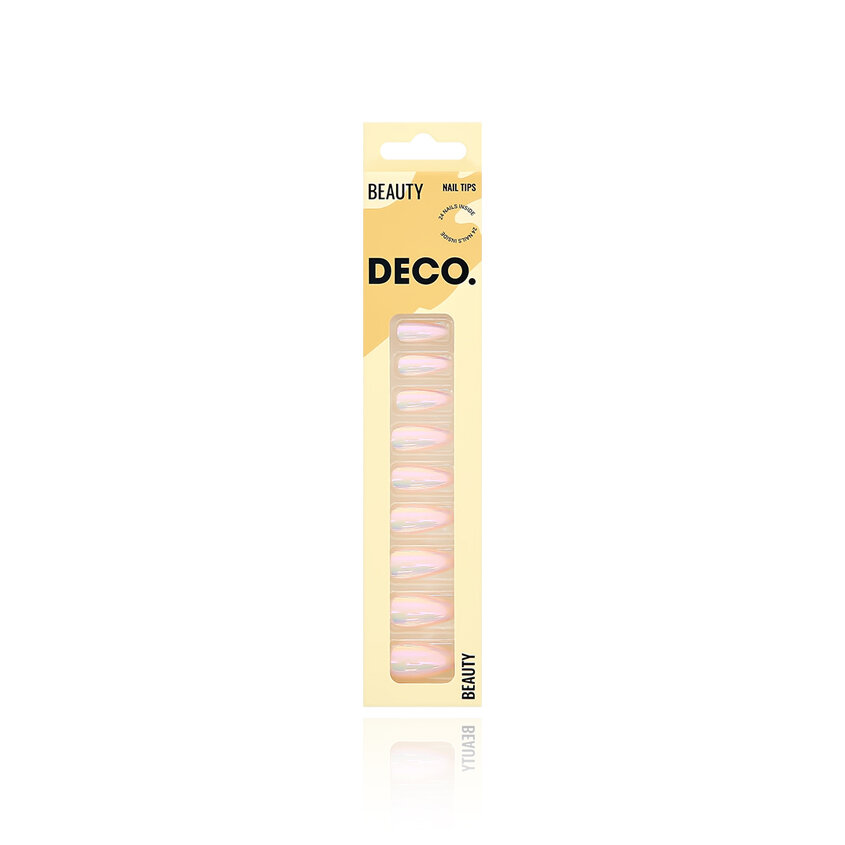 Набор накладных ногтей с клеевыми стикерами DECO. BEAUTY shiny (24 + клеевые стикеры 24 шт)