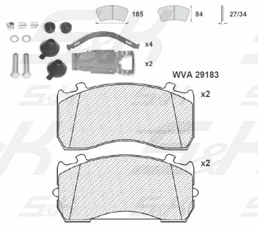 S&K SK2918302 Колодки тормозные дисковые