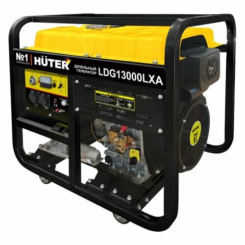 Дизельный генератор Huter LDG 13000LXA, 220/12 В, 9.5кВт [64/2/10]