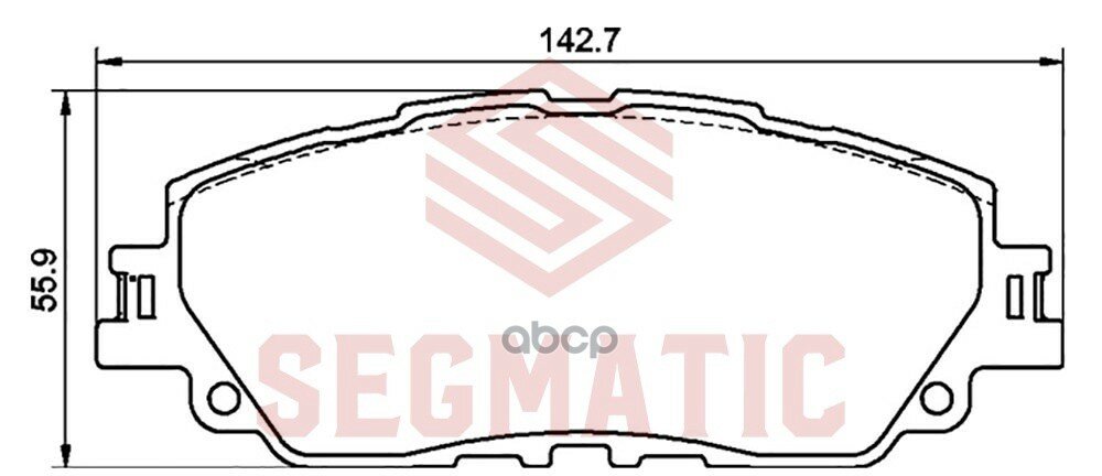 Колодка торм диск пер Toyota Camry (17-) RAV4 (18-) LEXUS ES (18-) UX (18-) SEGMATIC арт. SGBP2694