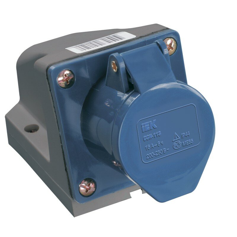 Розетка стационарная ССИ-123 2P+PE 32А 200-250В IP44 IEK, цена за 1 шт