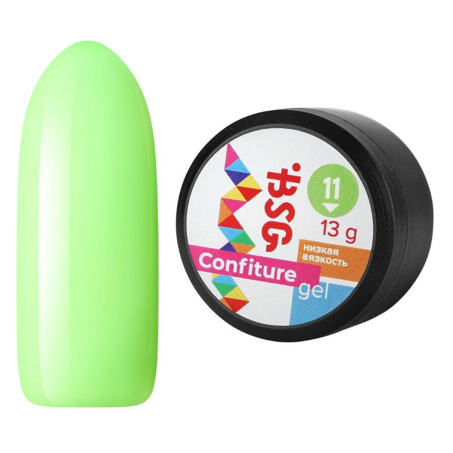 Bio Stretch Gel, Гель для наращивания Confiture №11, 13 г