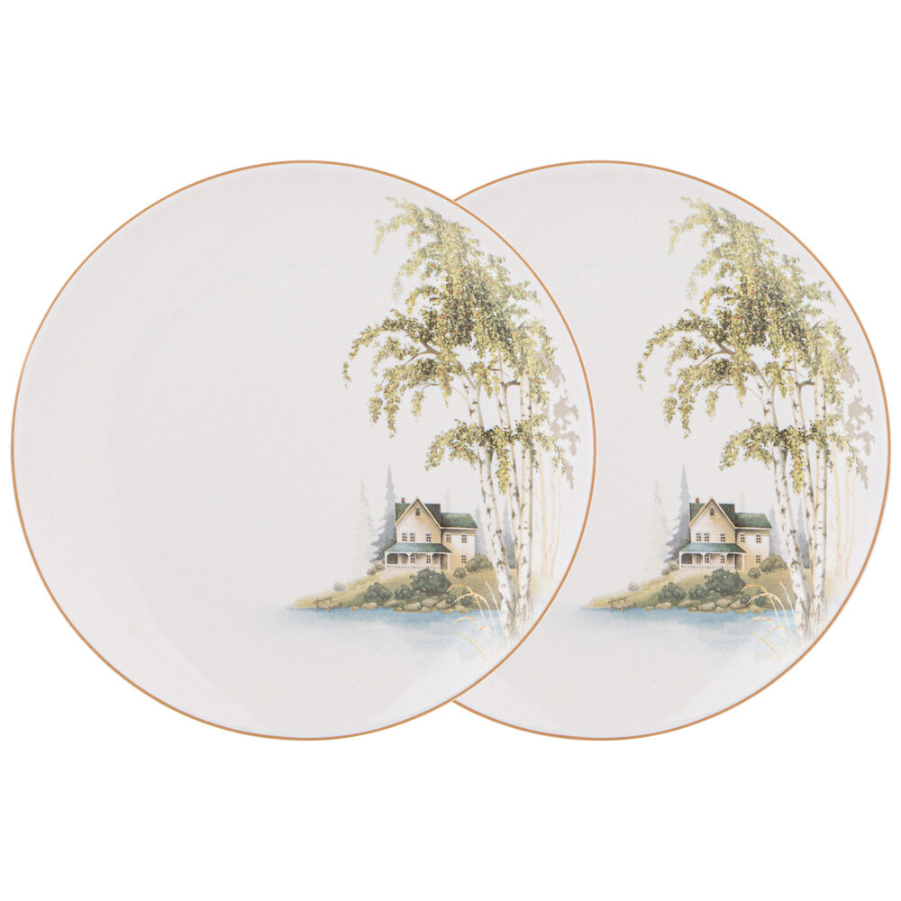 Набор тарелок закусочных lefard березки 2 шт. 20,5 см KSG-85-2014