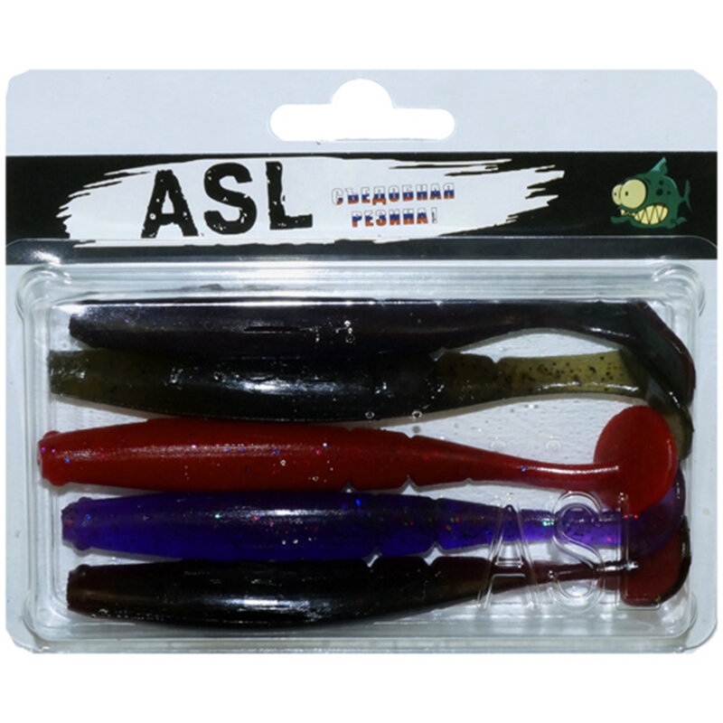 Силиконовая приманка ASL "Самурай" цвет "mix 2" L-12см (5") 4шт/уп