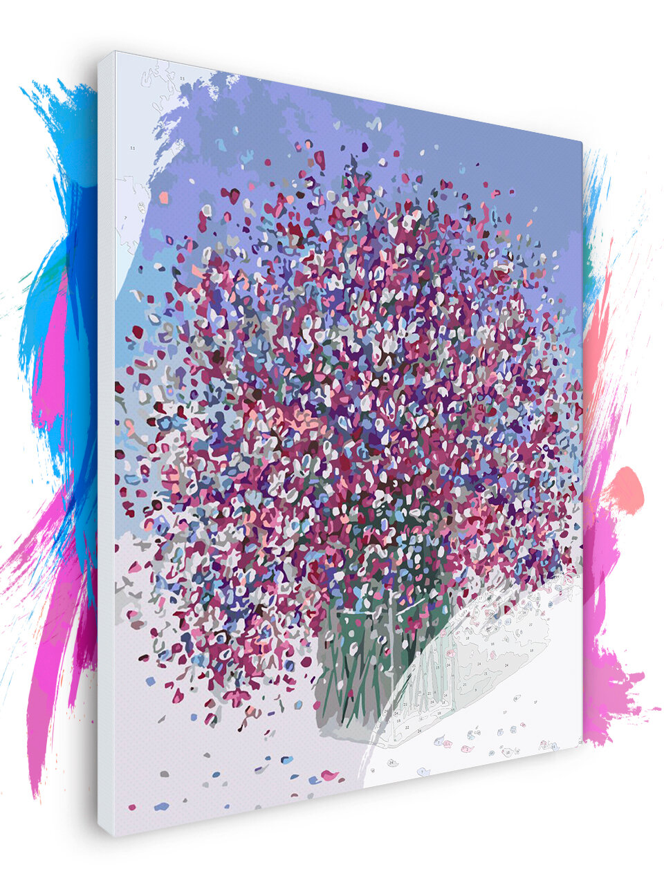 Картина по номерам на холсте Розовый букет, 40 х 50 см