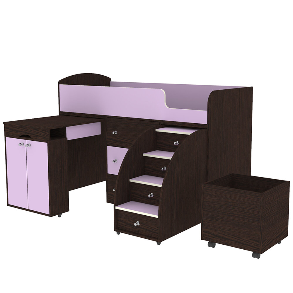 Кровать чердак Малыш Венге - Ирис