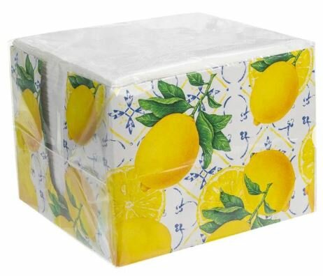 Салфетки в коробке, Pero, 24х24 см, 2 слоя, 100 шт, в ассортименте