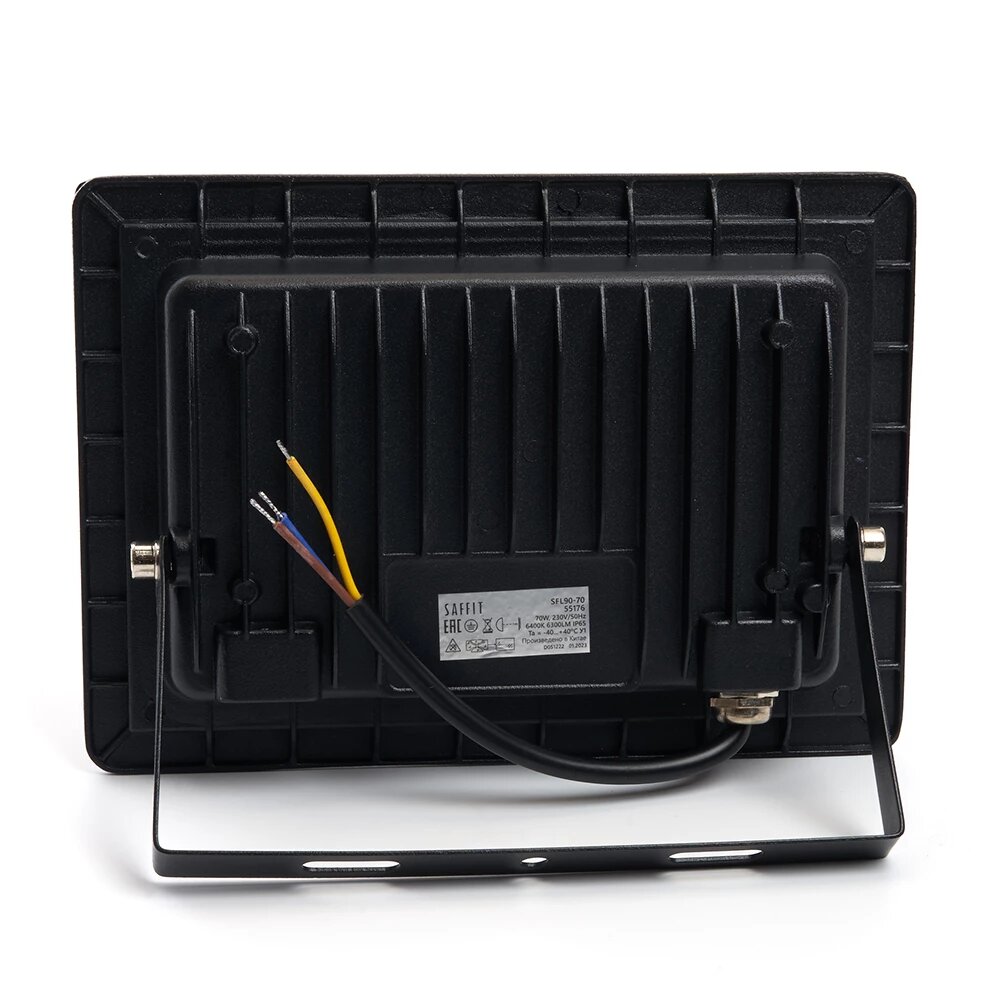 Светодиодный прожектор SAFFIT SFL90-70 IP65 70W 6400K черный (55176)