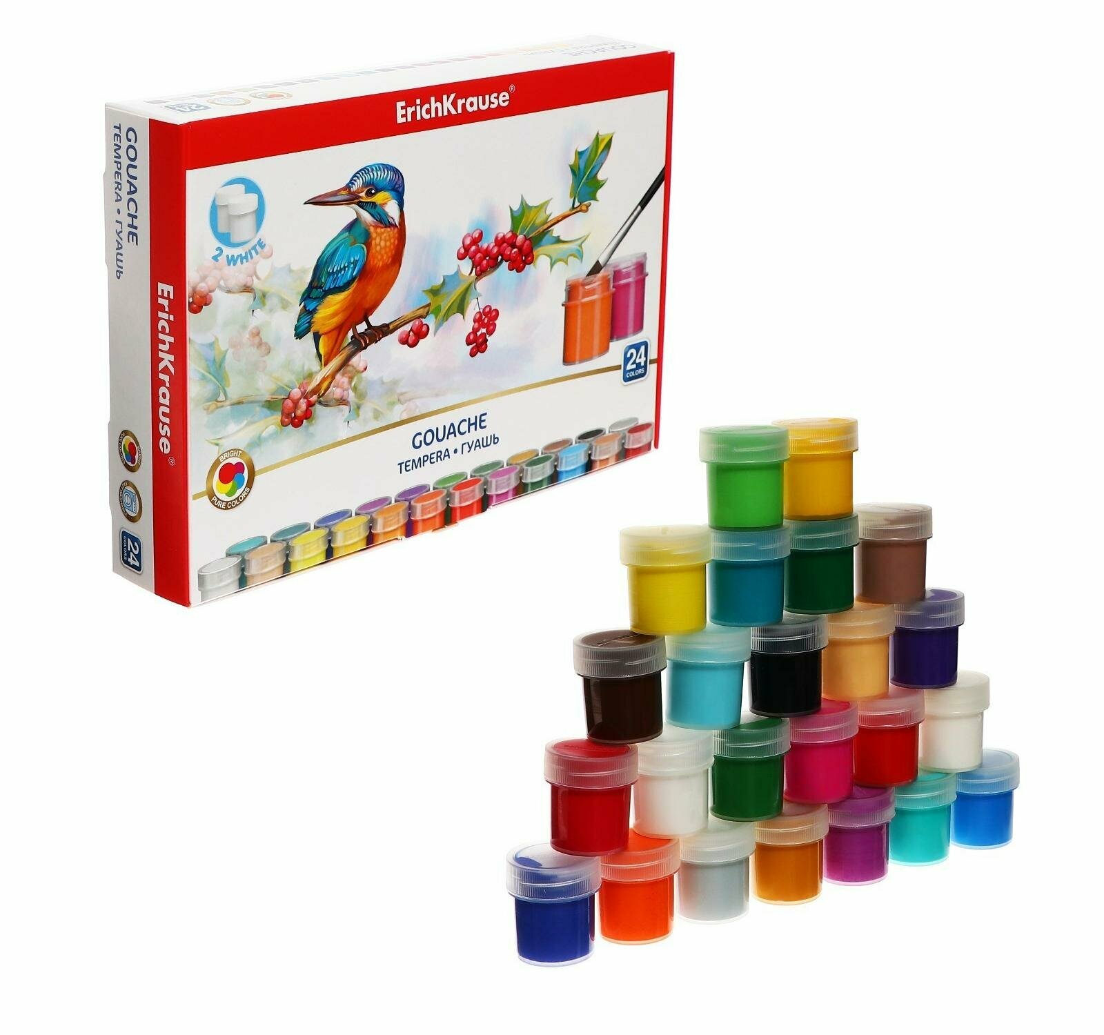 Гуашь ArtBerry ErichKrause , 24 цв. по 20мл, матовая, для творчества