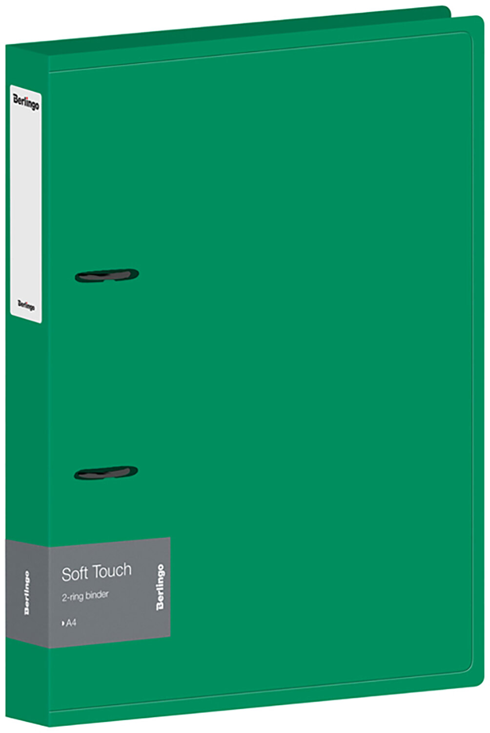 Папка на 2 кольцах Soft Touch, зеленая