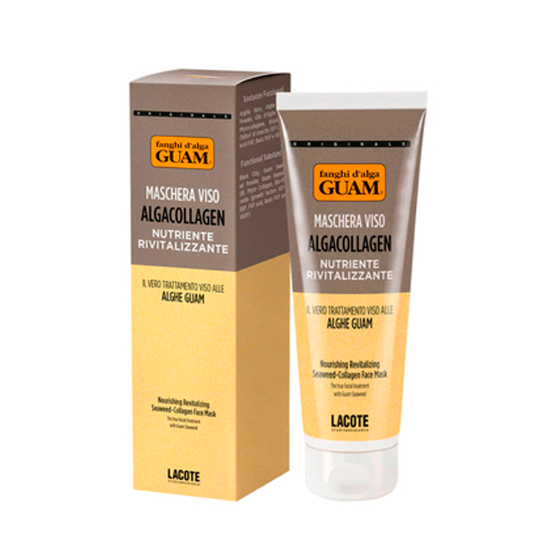 Крем Guam fanghi d`Alga Маска для лица питательная восстанавливающая с коллагеном водорослей Maschera Viso Algacollagen Nutriente Revitalizzante, Маска для лица питательная восстанавливающая с коллагеном водорослей, 75 мл