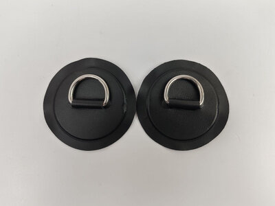 Рым из ПВХ с кольцом D-ring на Sup борд, каяк и лодку (черный) 2 шт.