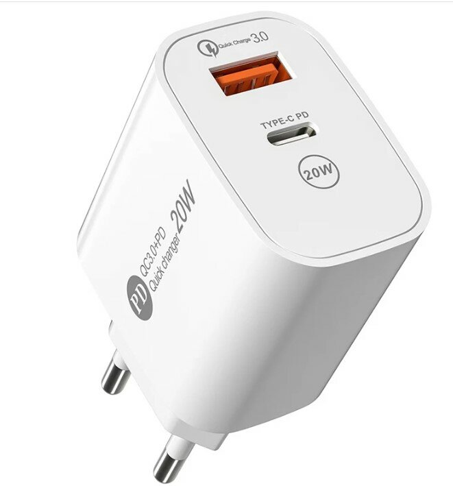 Зарядное устройство PD с USB, 20 Вт, Quick Charge 3,0, адаптер для быстрой зарядки телефона, Tyep-C для iPad, Huawei, Xiaomi, Samsung